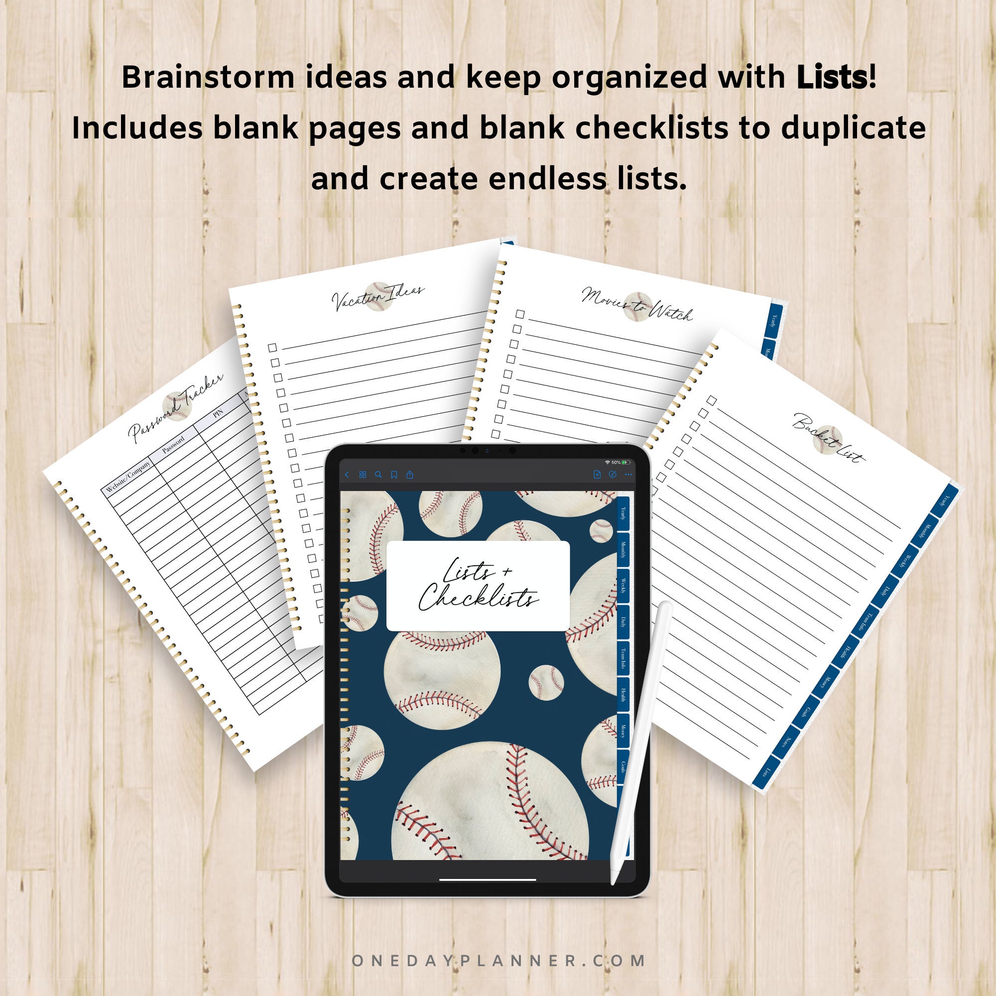 Baseball Mom Digital Planner With Digital Sticker Pack, Baseball Mom ...