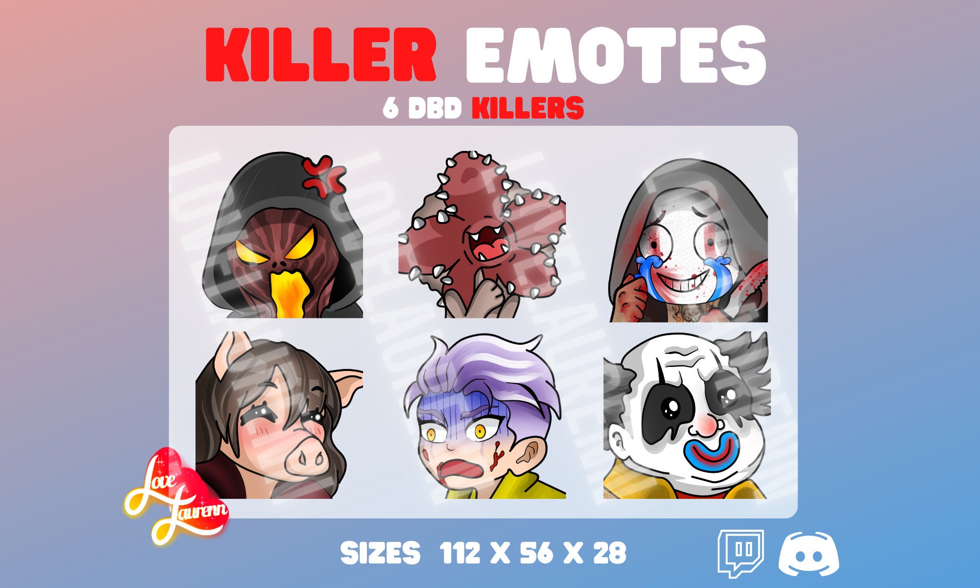 Dead by Daylight KILLER Emote Pack 2 INSTANT DOWNLOAD Blight / Legion ...