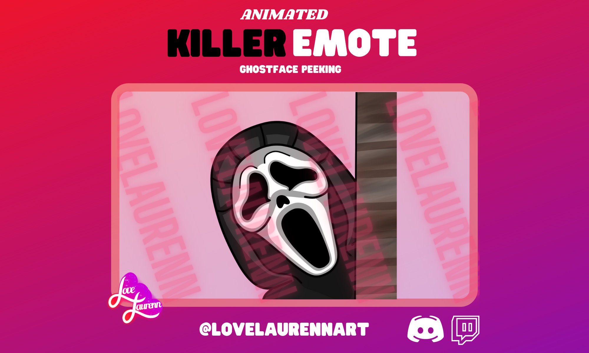 Dead by Daylight Animated Ghostface Emote Single INSTANT DOWNLOAD Danny ...