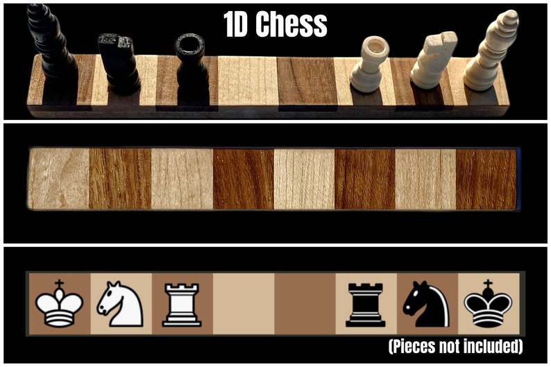 Chess Puzzle Board 1x8 1D Chess - Etsy