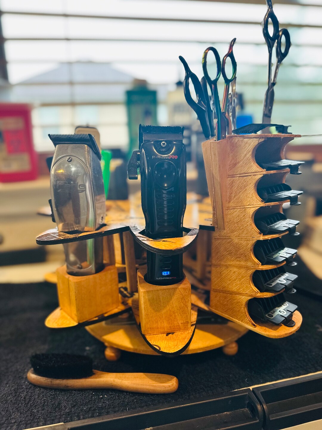 Barber Clipper Charger Clipper Tray Clipper Organizer Barber Tool Box ...