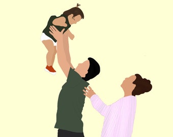 Color Block Portrait - Etsy