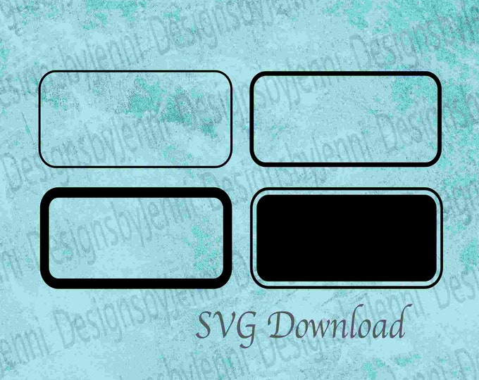 Rounded Rectangle Frame Bundle SVG File Rounded Rectangle - Etsy