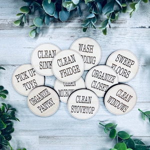 32 Chore Tokens SVG File, Family Chore Tokens SVG Download, Cleaning ...