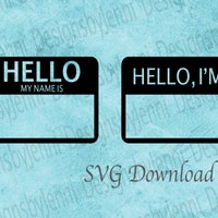 Hello My Name is SVG, Name Tag SVG, Name Badge SVG, Hello World Svg ...