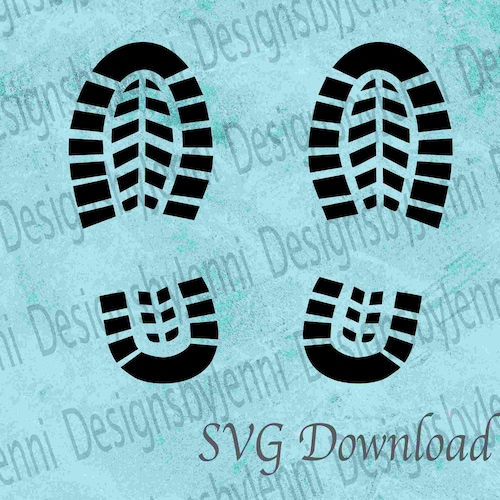 Footsteps SVG File Foot Prints Silhouette SVG Shoe Print Cut - Etsy