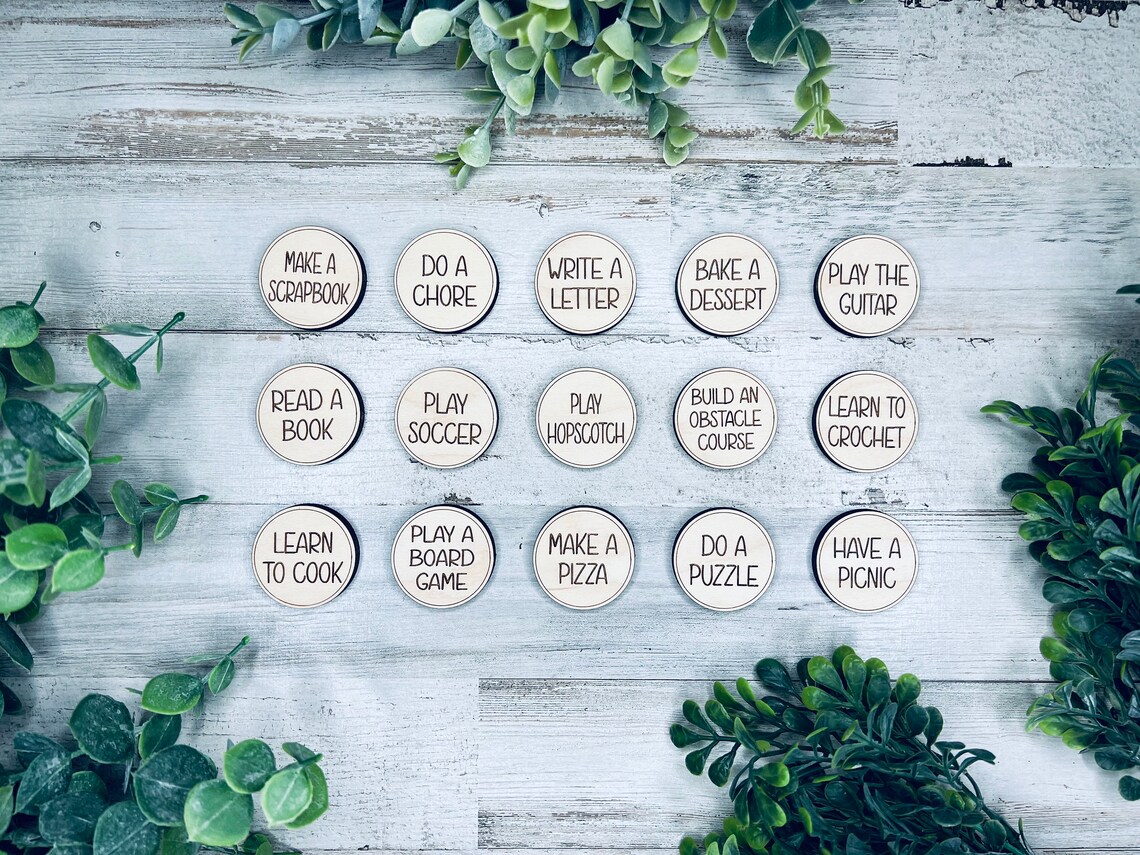 60 Activity Ideas for Kids SVG Bundle File Bored Tokens SVG - Etsy