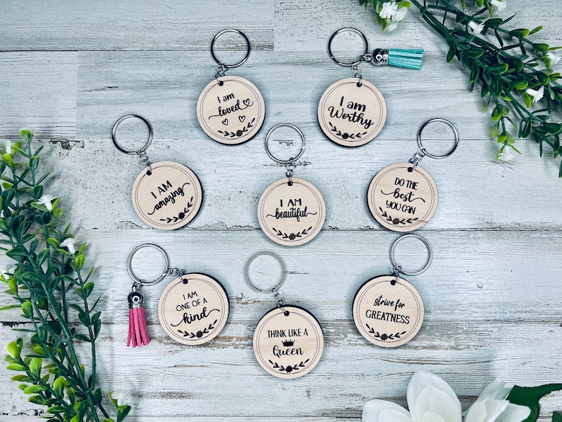 Motivational Keychain Bundle SVG File Inspirational Keychain - Etsy