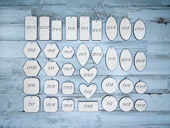 35 Keychain Template Bundle SVG File Keyring Template Bundle | Etsy