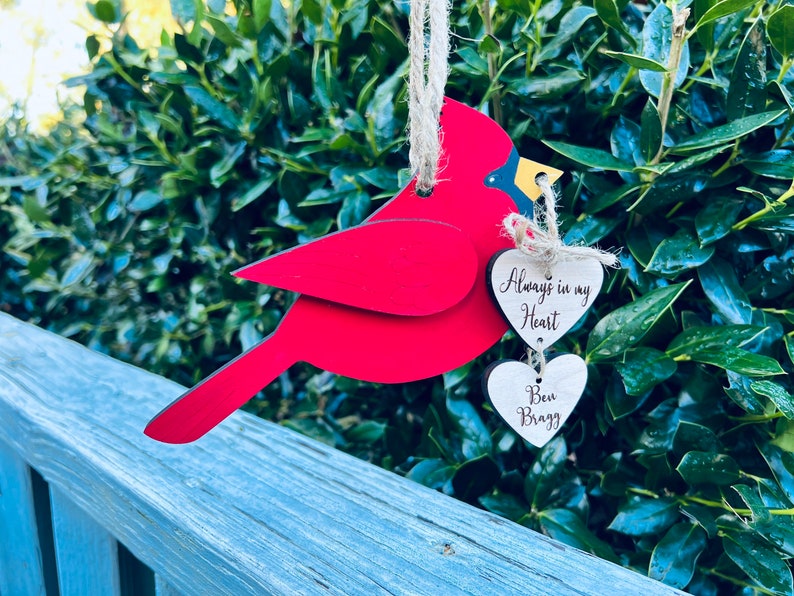 Cardinal Memorial Ornament SVG File, Christmas Cardinal Ornament SVG ...