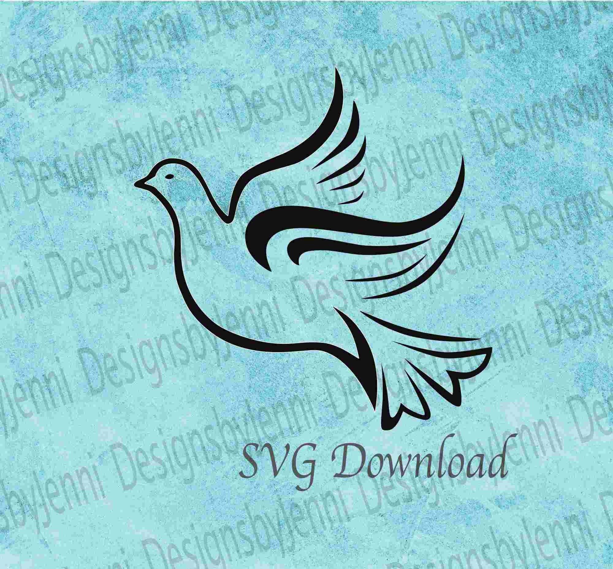 Dove SVG File Instant Download Dove SVG for Cricut Dove Art | Etsy