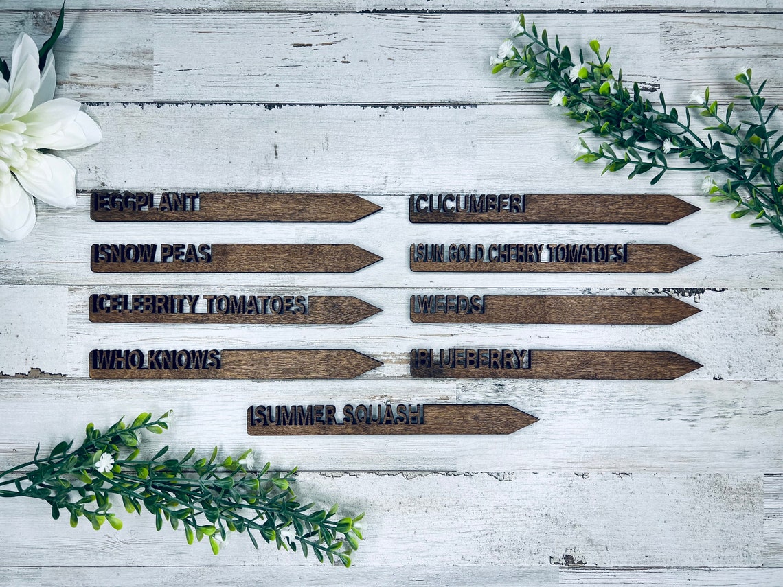 550 Plant Labels SVG Bundle File Garden Markers SVG - Etsy