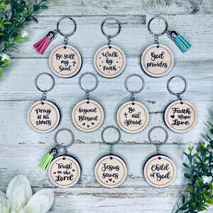 Christian Keychain Bundle SVG File, Inspirational Keychain Download ...
