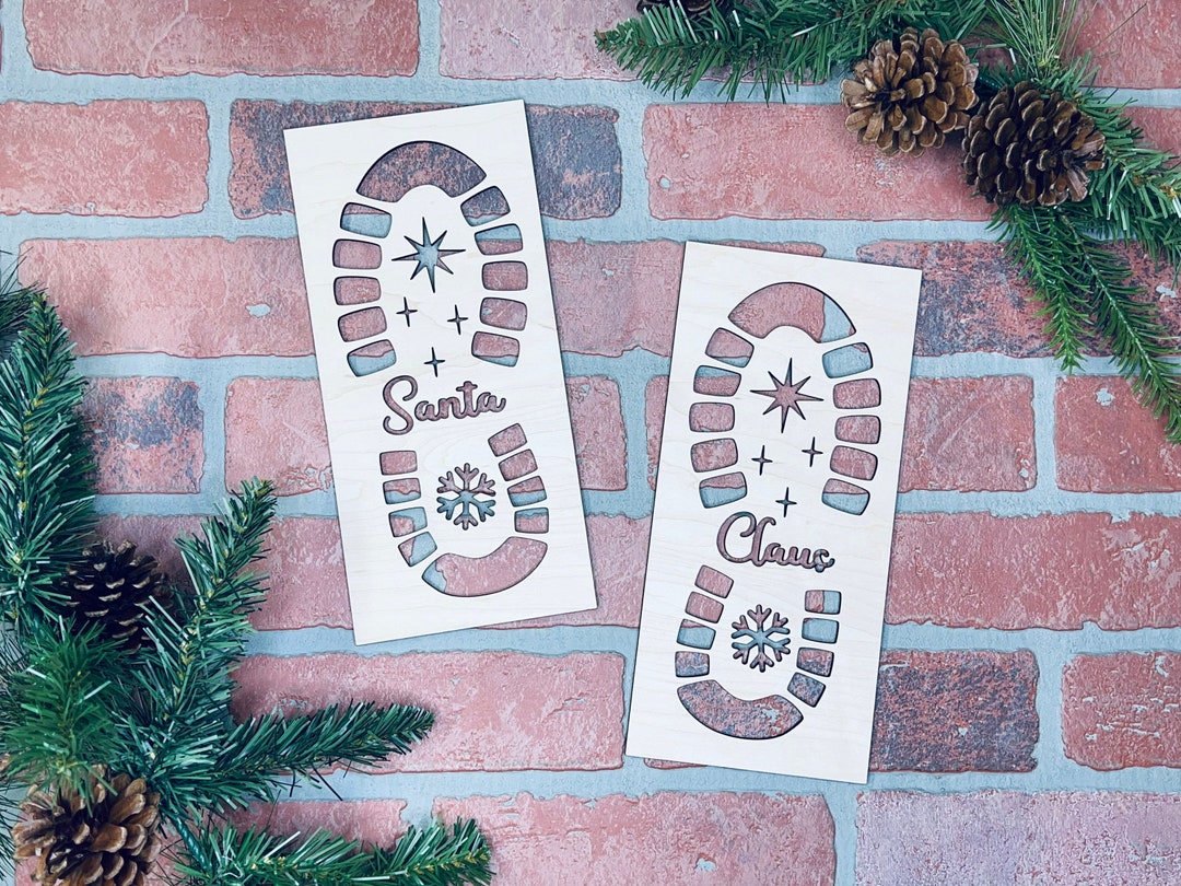 Santa Footprint Digital Download SVG File, Santa Footsteps Stencil SVG ...
