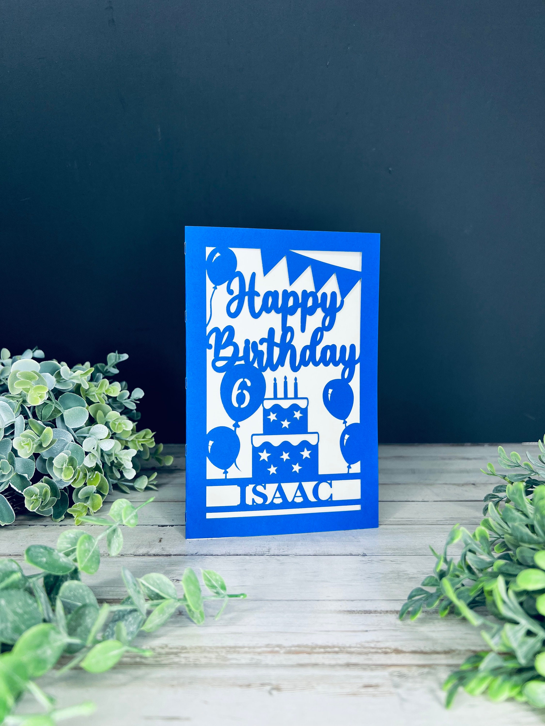 Personalized Birthday Card SVG File Birthday Card SVG Cut Etsy