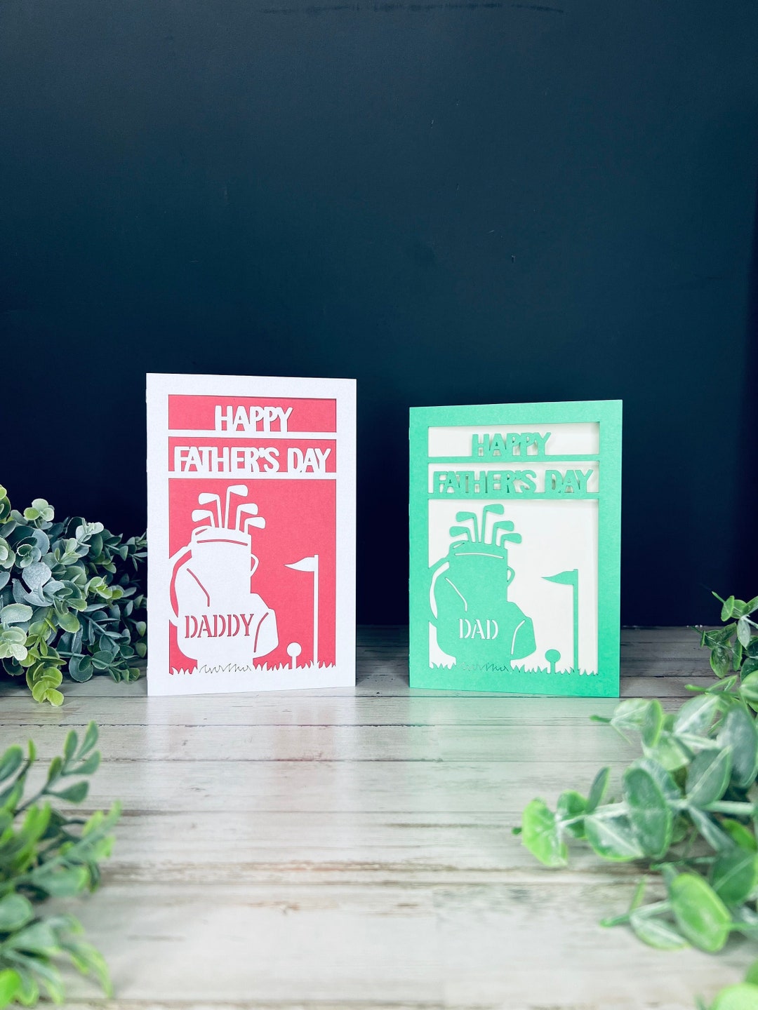 Personalized Fathers Day Card SVG File, Father's Day Card Cut File ...