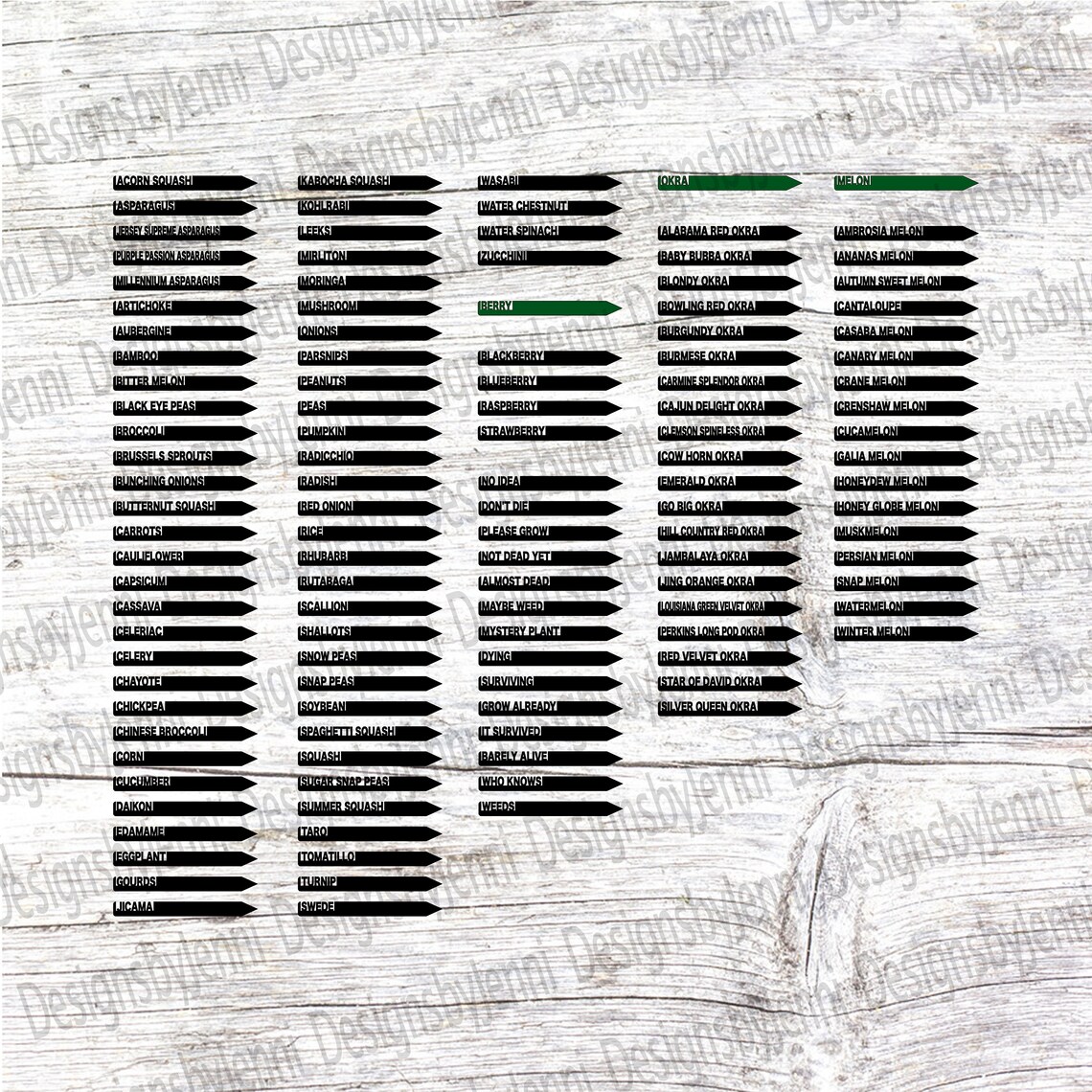 550 Plant Labels SVG Bundle File Garden Markers SVG - Etsy