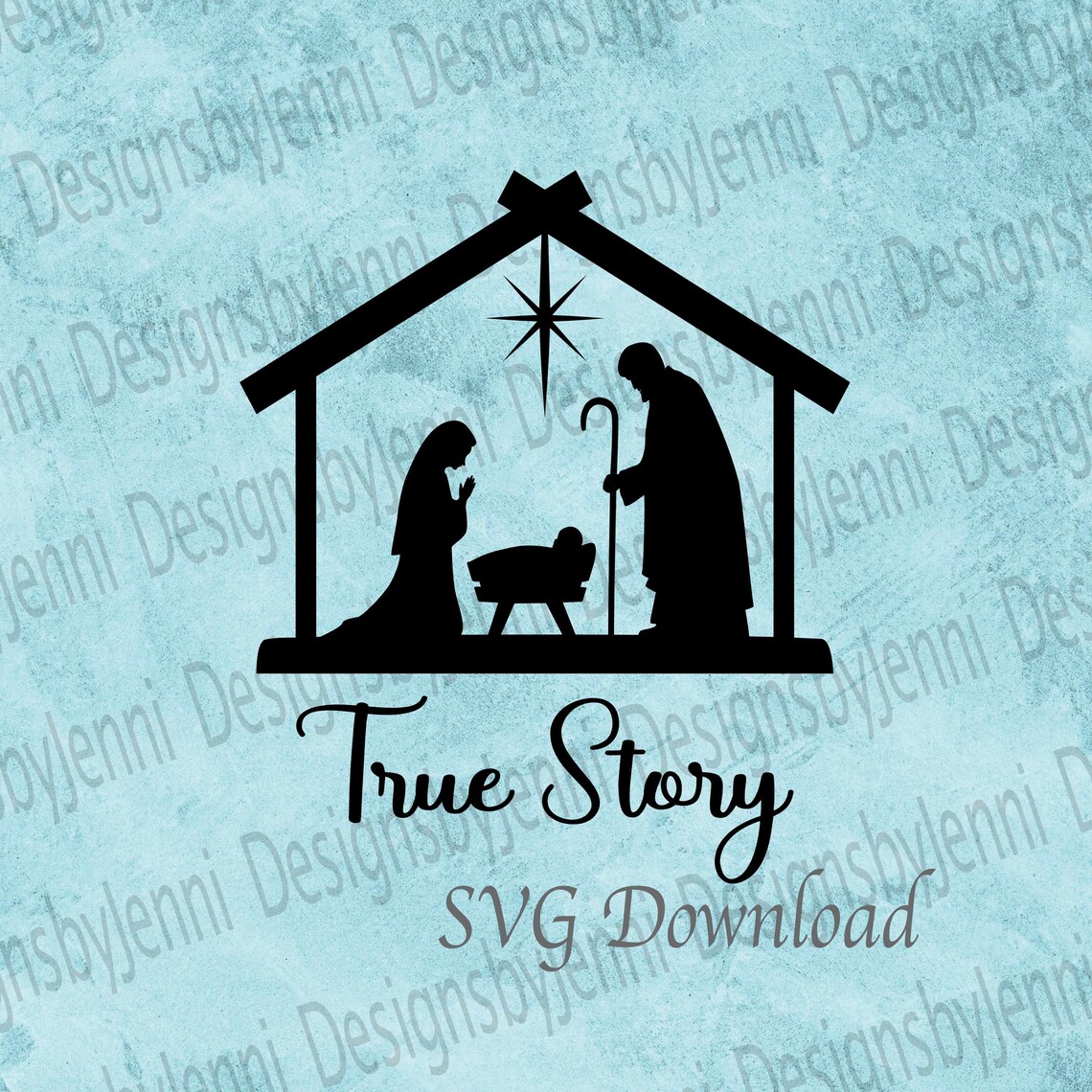 True Story Nativity SVG File Nativity SVG Cut File Christmas - Etsy