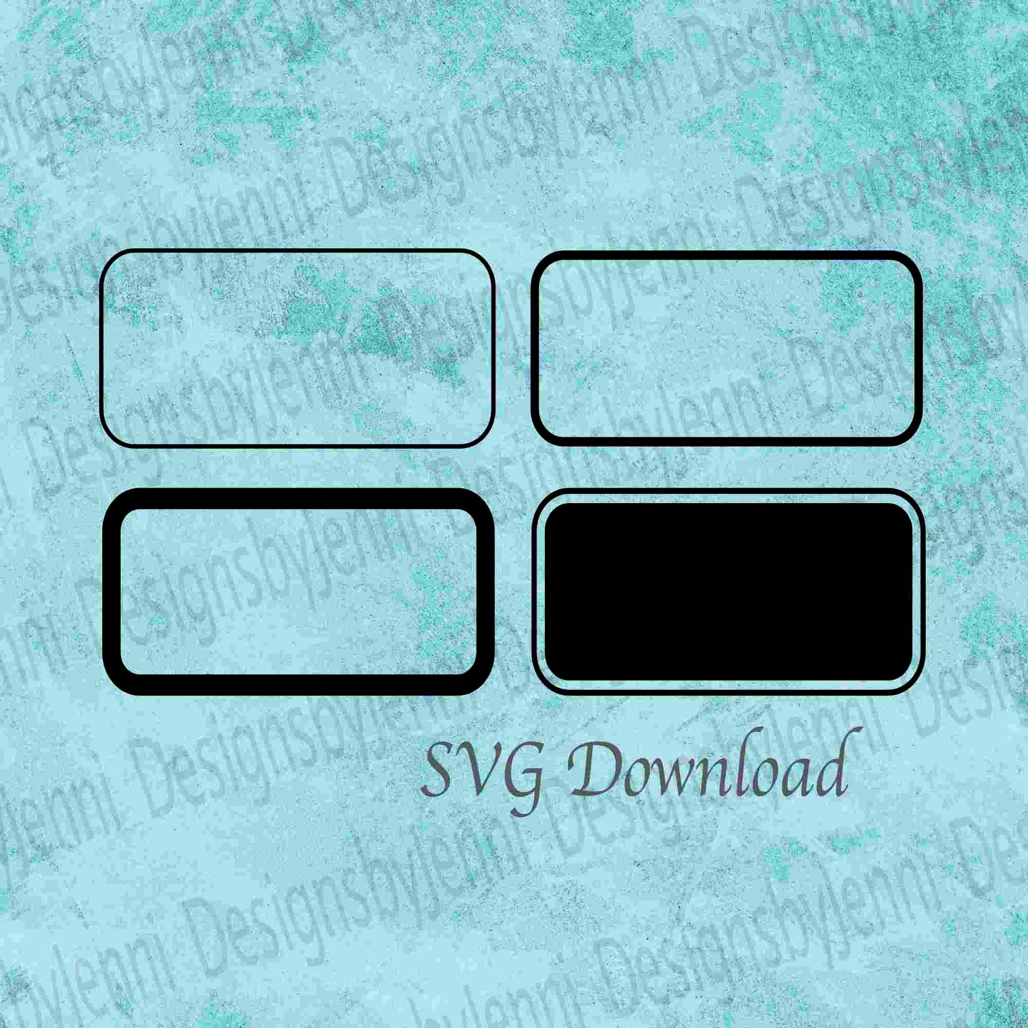 Rounded Rectangle Frame Bundle SVG File Rounded Rectangle - Etsy Australia