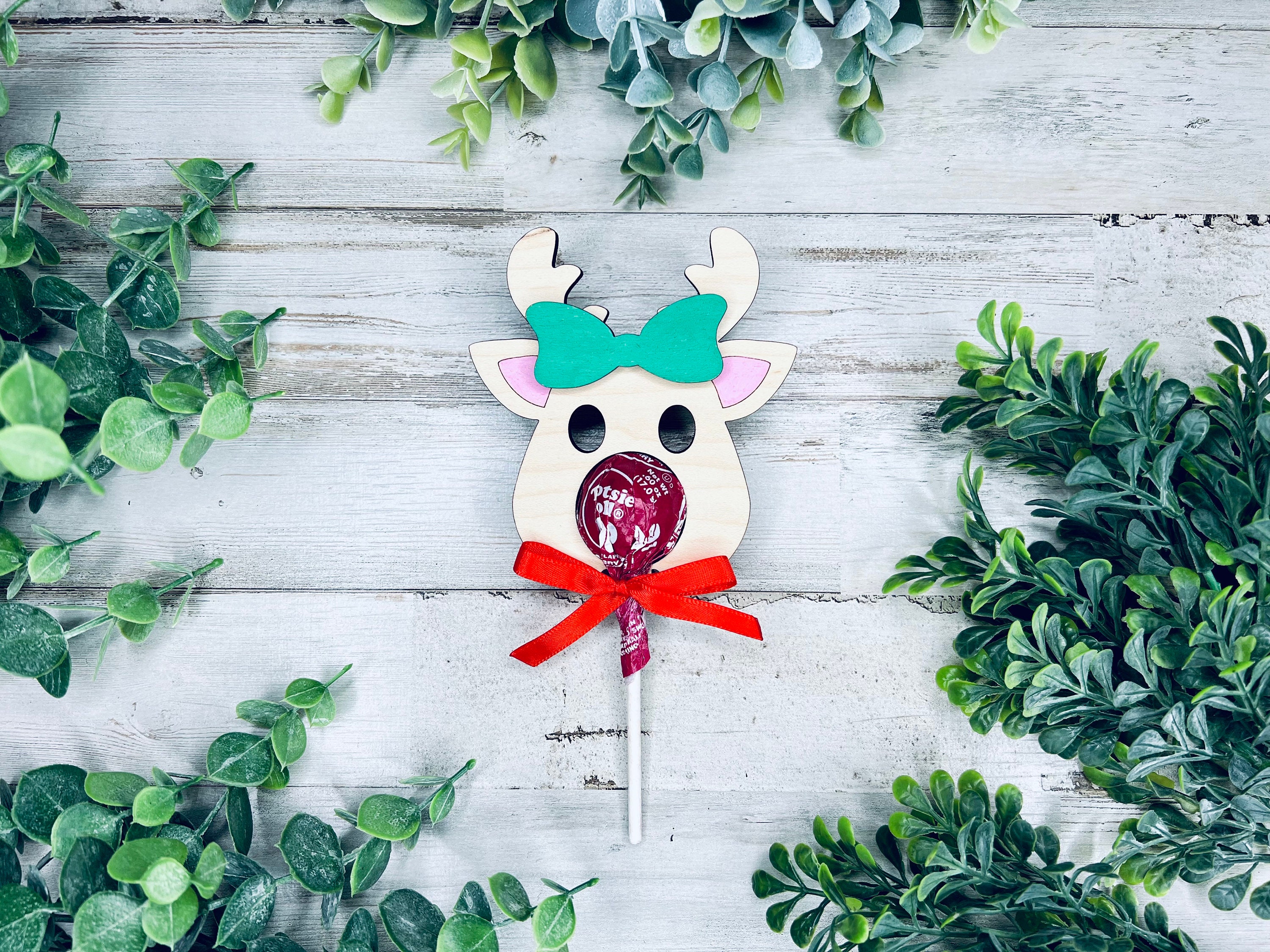 Reindeer Lollipop Holder SVG File Christmas Lollipop Holder - Etsy Canada
