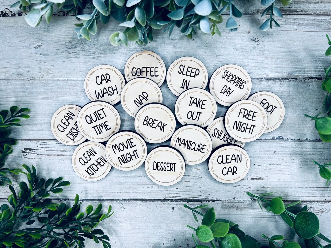 32 Mother's Day Tokens SVG File, Mom Birthday Gift Tokens SVG Download ...