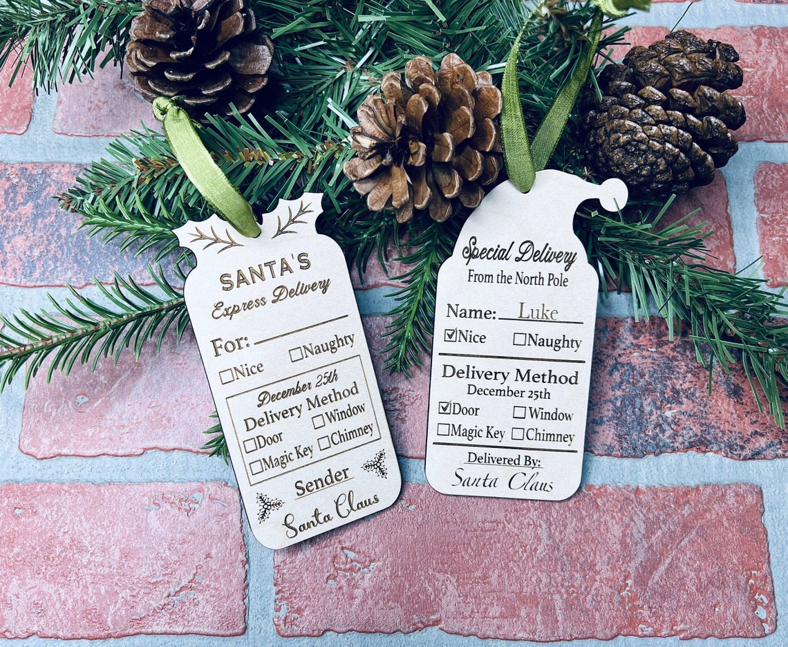 Santa Tag Bundle SVG File Naughty and Nice Christmas Tag SVG - Etsy