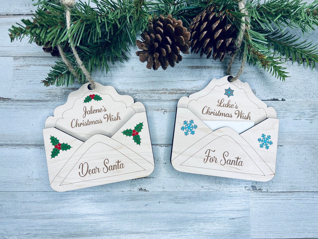 Santa Christmas List Ornament SVG, Santa Wish List Ornament Download ...