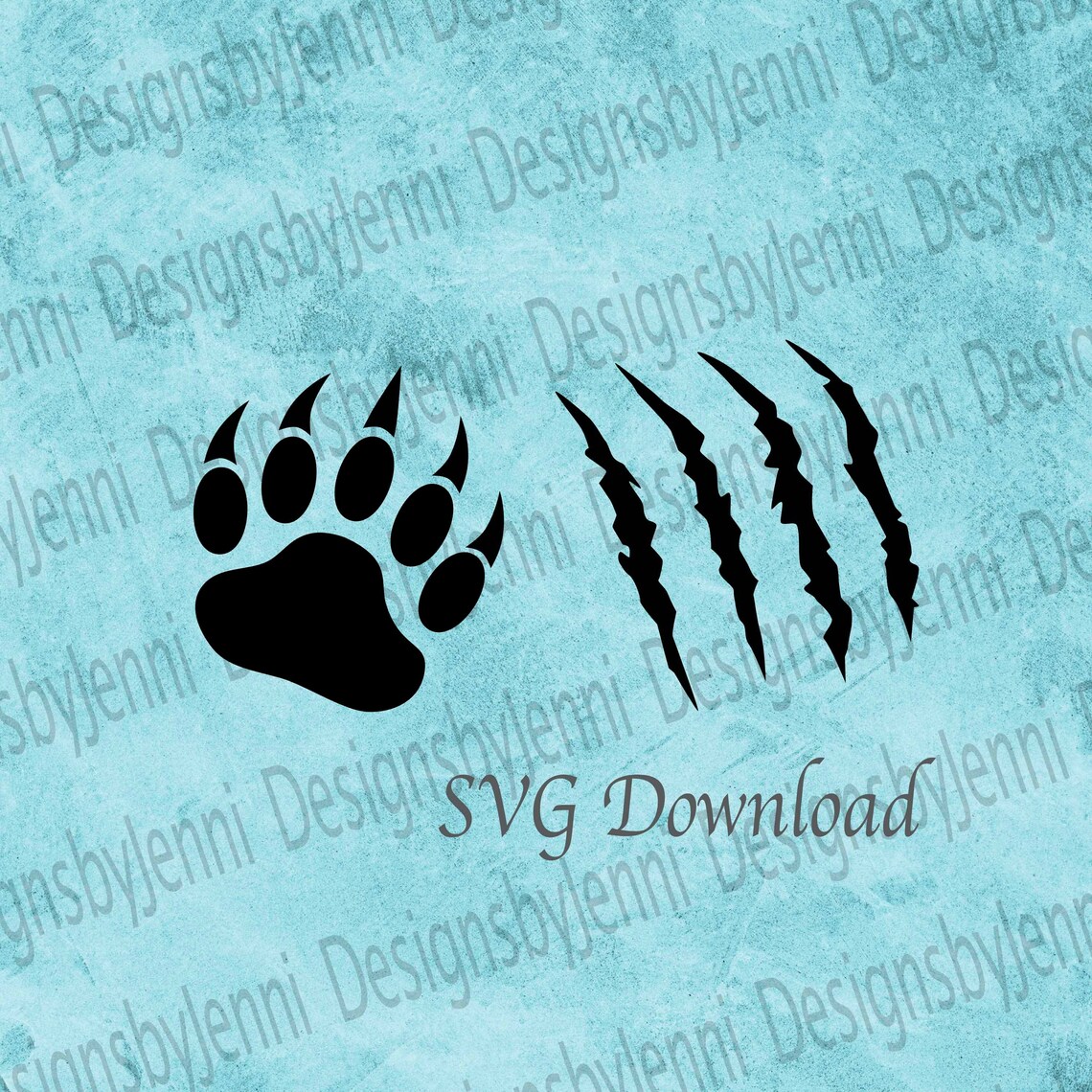 Bear Paw Bundle SVG Bundle File Bear Claw Print Silhouette - Etsy