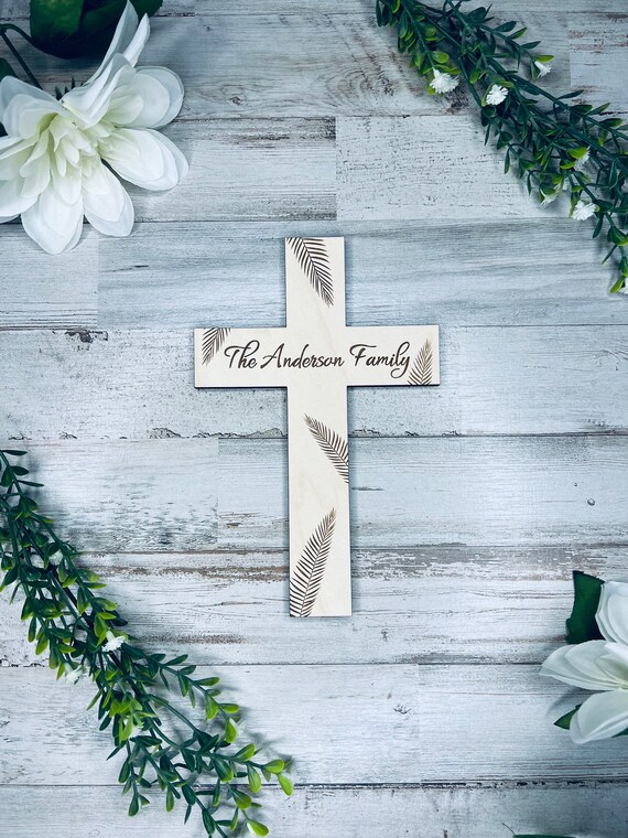 Palm Cross SVG File Download Cross Wall Art SVG File | Etsy