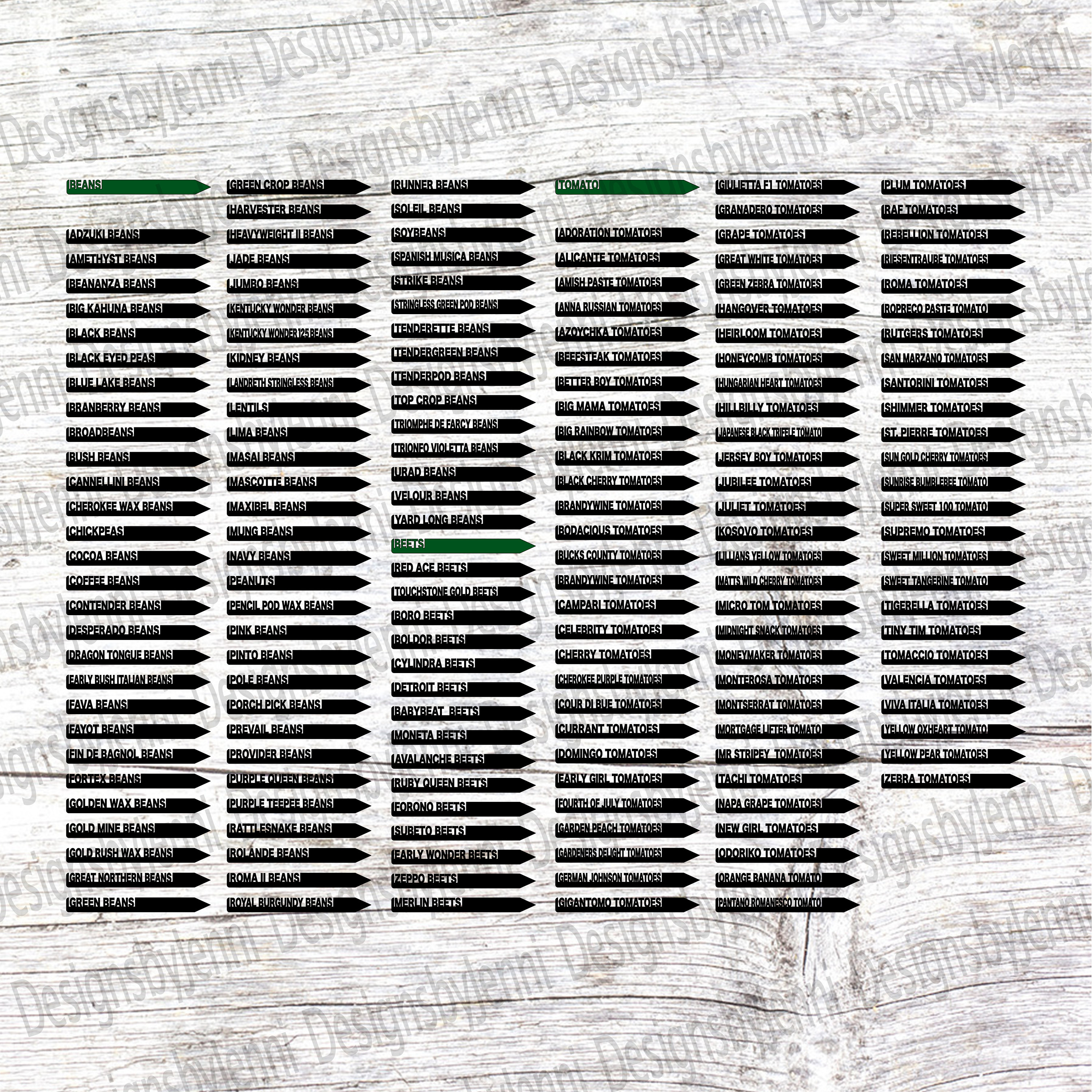 550 Plant Labels SVG Bundle File Garden Markers SVG - Etsy