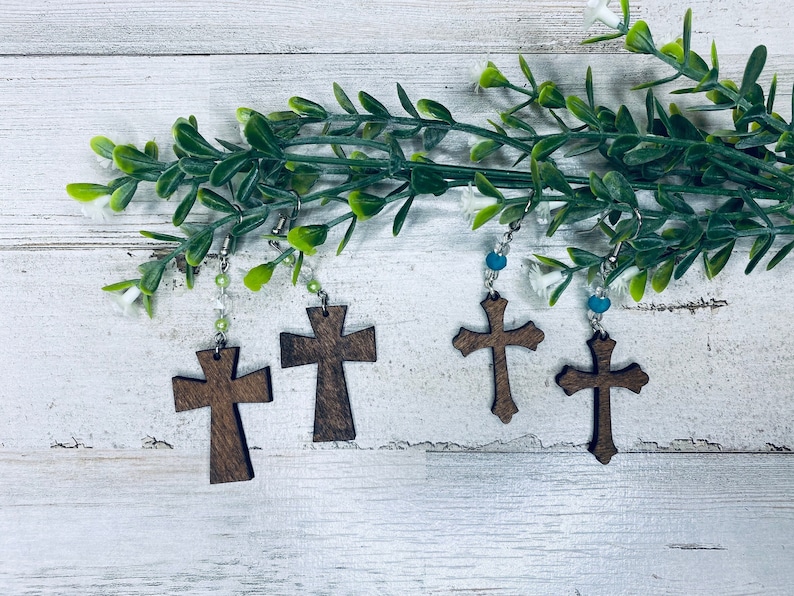 Cross Earrings Laser File SVG Cross Earrings Dangle SVG - Etsy