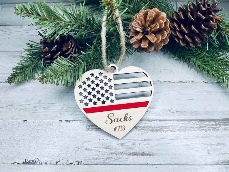 First Responder Christmas Ornament SVG File Personalized | Etsy