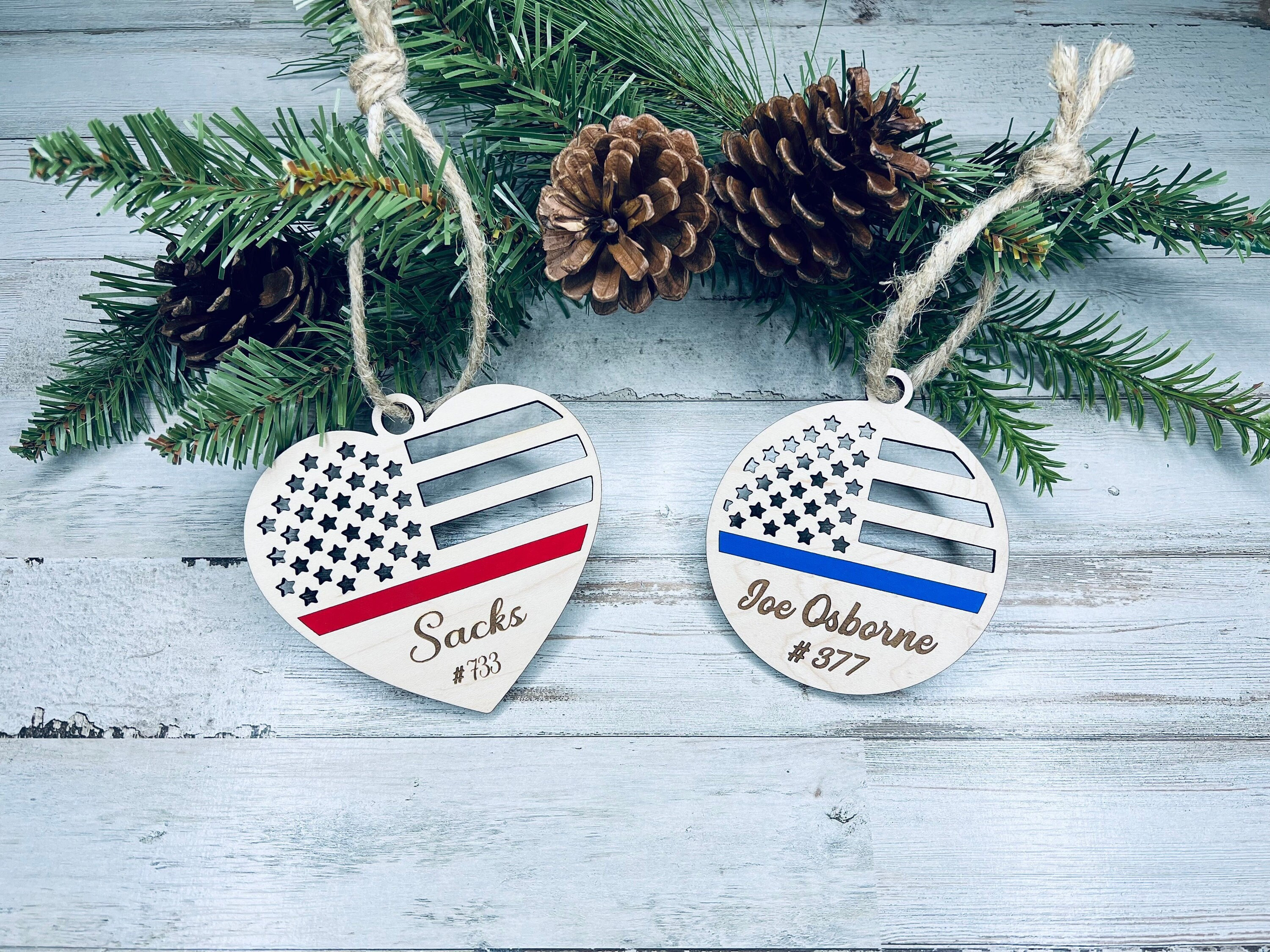 First Responder Christmas Ornament SVG File Personalized - Etsy