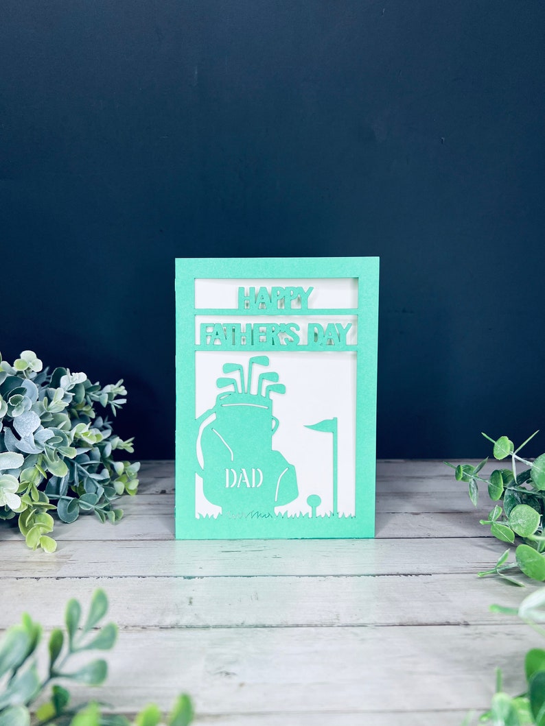 Personalized Fathers Day Card SVG File Father's Day Card - Etsy