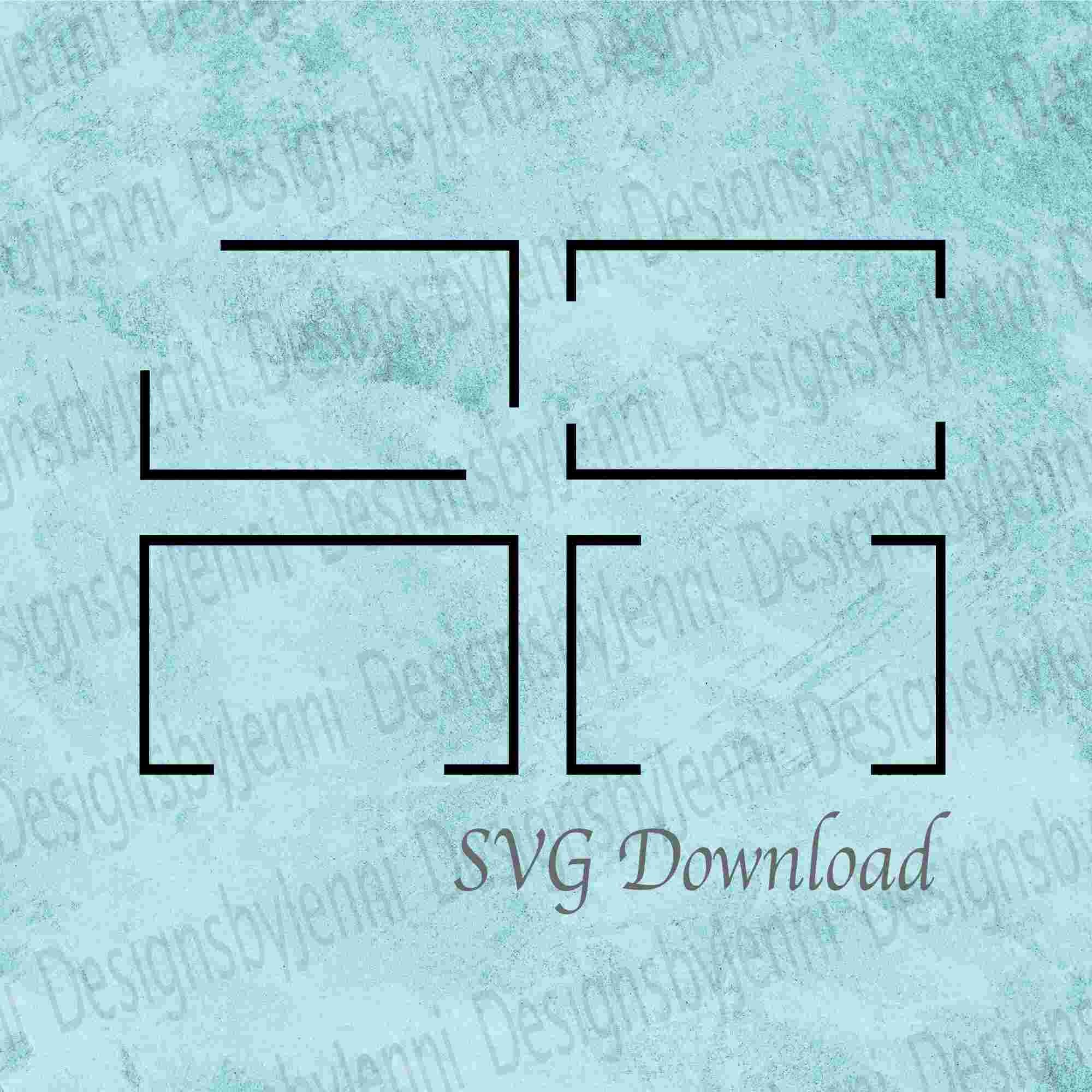 Open Rectangle Frame Bundle SVG File Split Rectangle Frame | Etsy