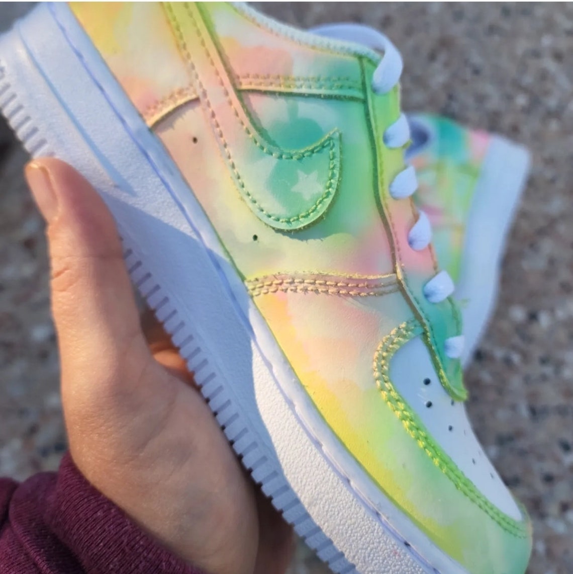 Kids or Adult Character Custom Nike Air Force 1, Colorful AF1, Tie Dye ...