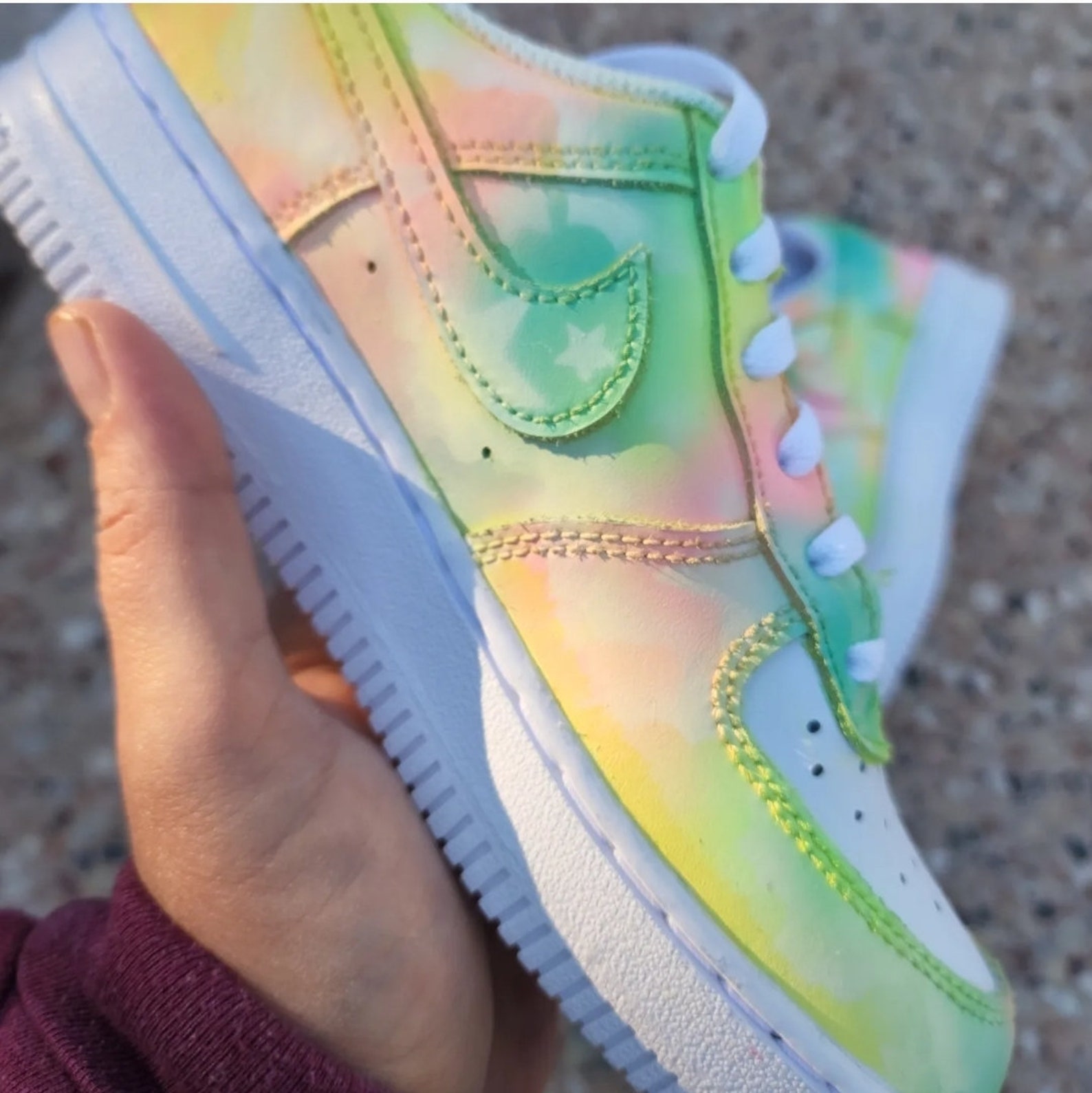 Kids or Adult Character Custom Nike Air Force 1, Colorful AF1, Tie Dye ...