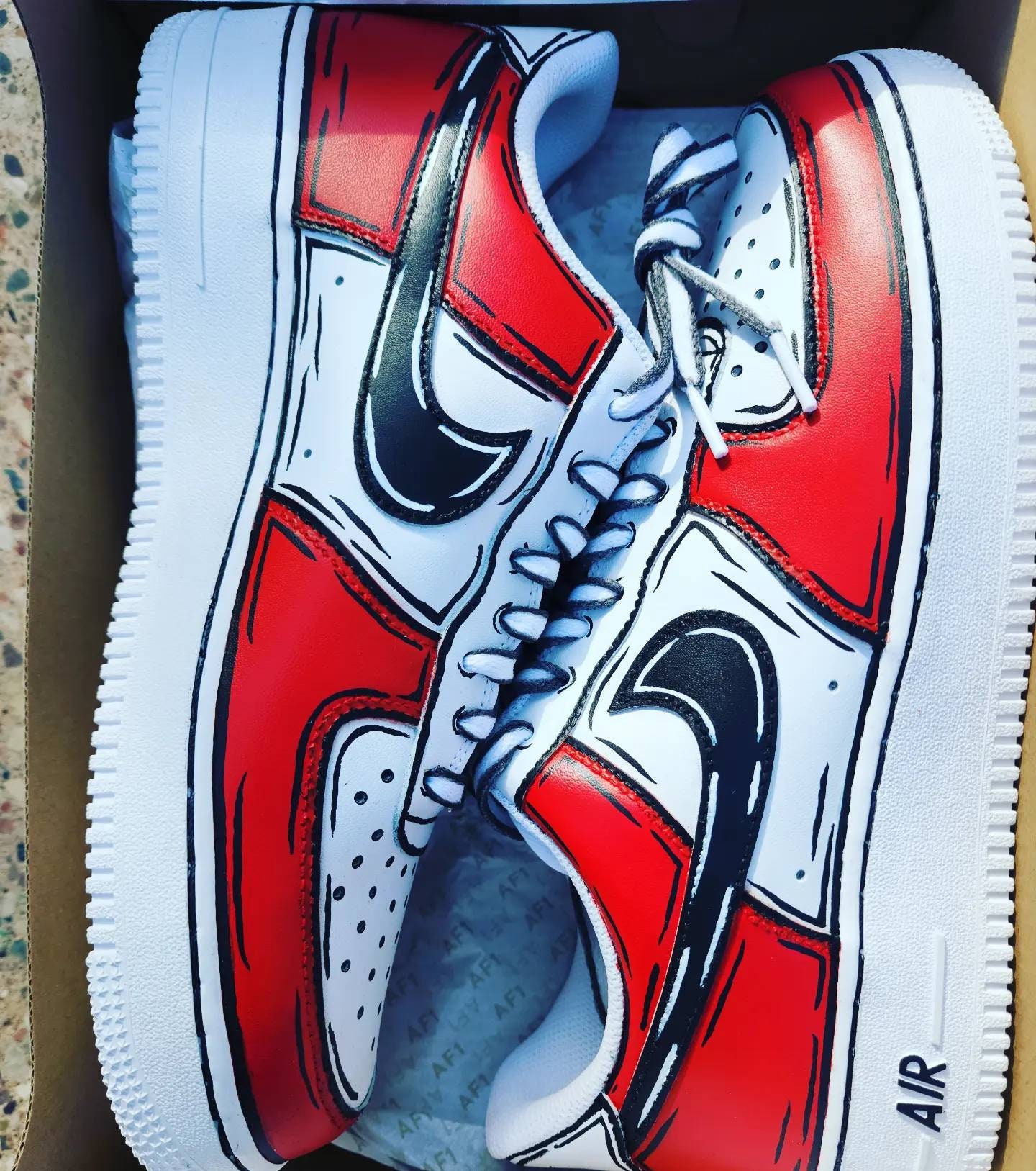 Comic Style Nike AF1 - Custom Cartoon Sneakers, Custom Colorways ...