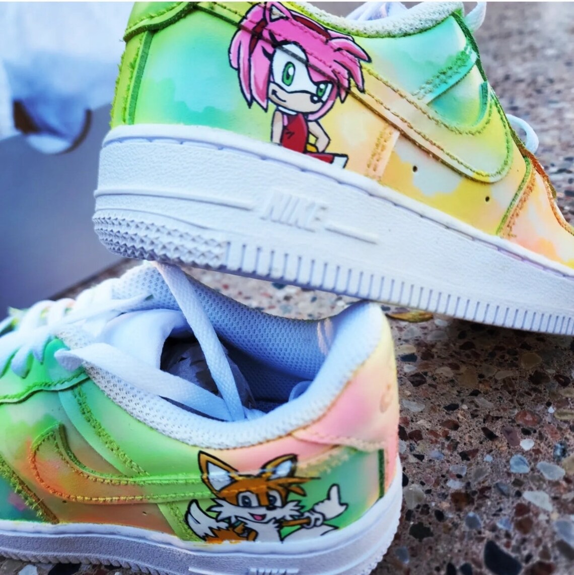 Kids or Adult Character Custom Nike Air Force 1, Colorful AF1, Tie Dye ...
