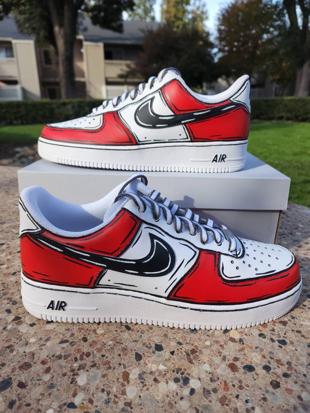 Comic Style Nike AF1 - Custom Cartoon Sneakers, Custom Colorways ...