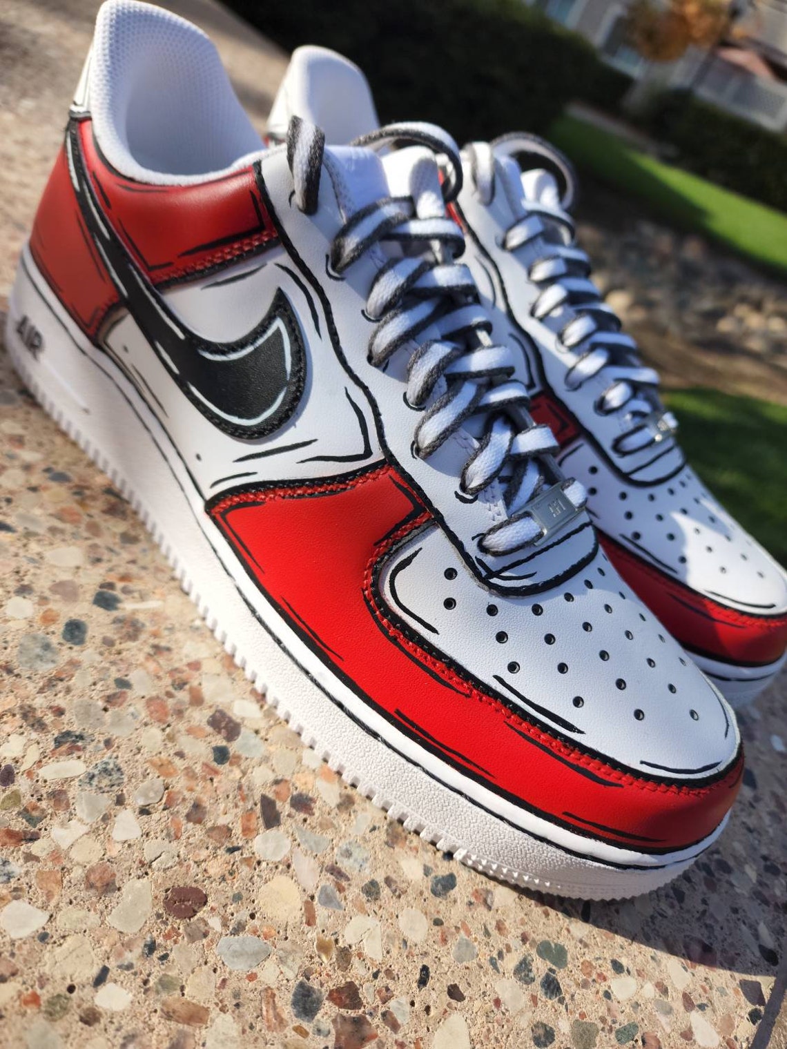 Comic Style Nike AF1 - Custom Cartoon Sneakers, Custom Colorways ...