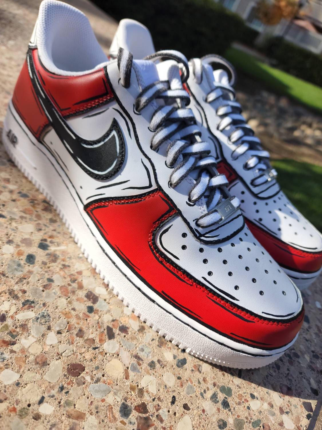 Comic Style Nike AF1 - Custom Cartoon Sneakers, Custom Colorways ...