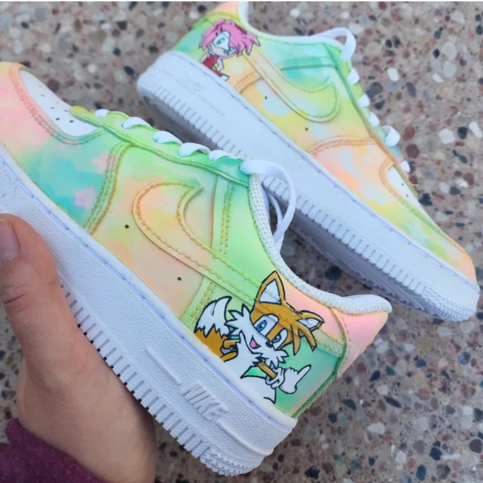 Kids or Adult Character Custom Nike Air Force 1, Colorful AF1, Tie Dye ...