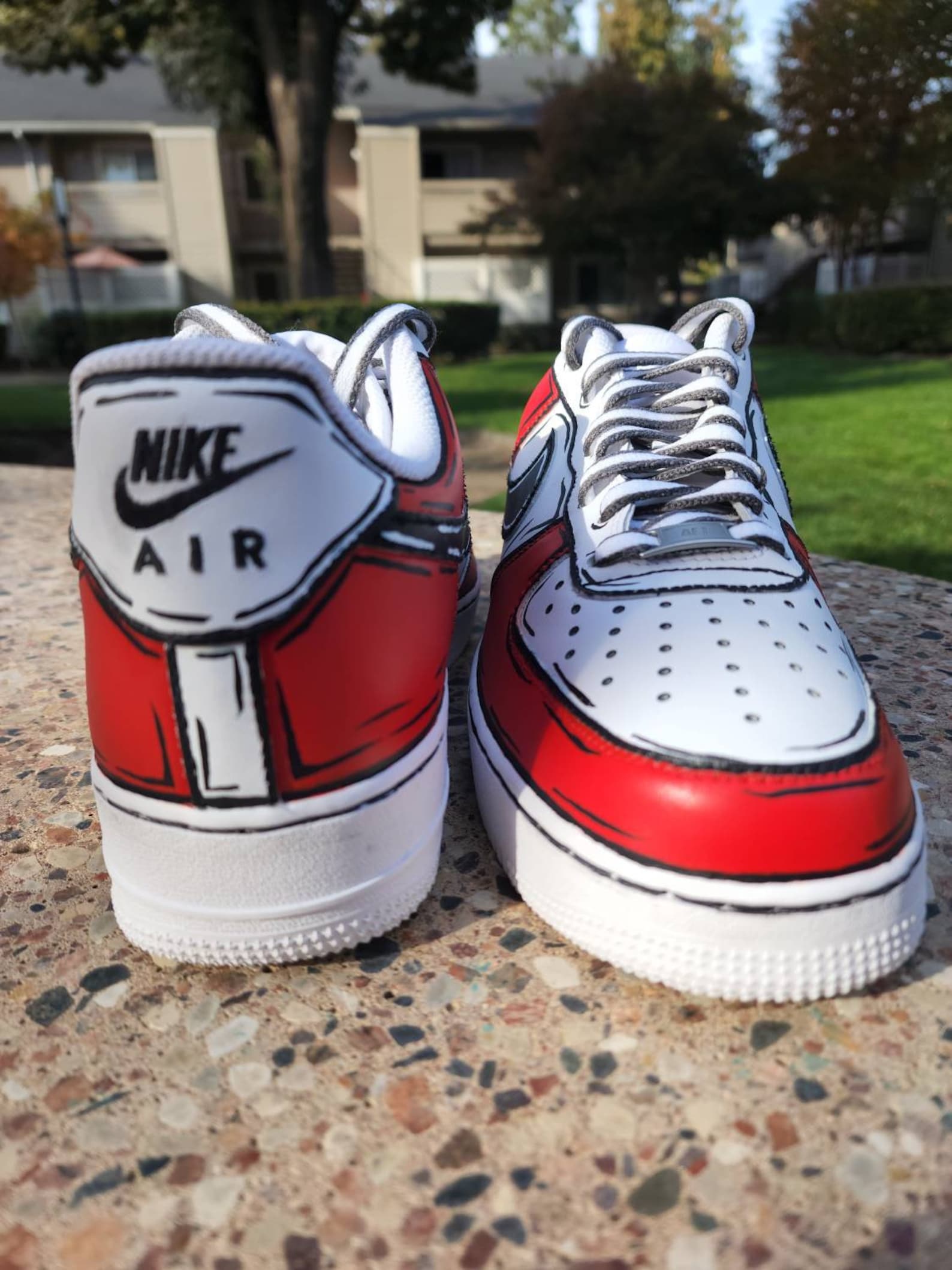 Comic Style Nike AF1 - Custom Cartoon Sneakers, Custom Colorways ...