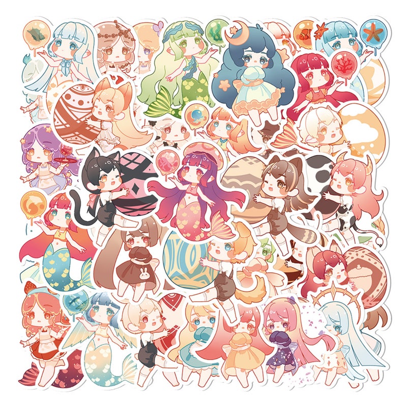 Kawaii Cute Girl Stickers - Etsy