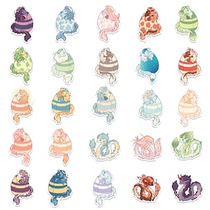 Cute Dragon Stickers Pack | Dragon Stickers | Dragon Egg Sticker ...