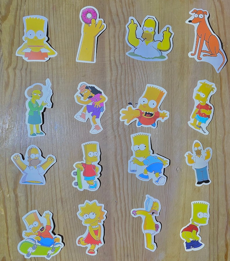 The Simpsons Stickers Pack Anime Stickers the Simpsons | Etsy