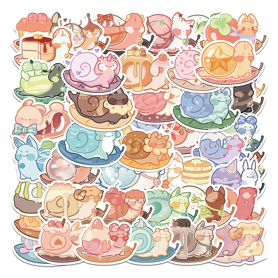 Cute Snail Stickers Pack | Snail Stickers | Kawaii Snail Sticker ...