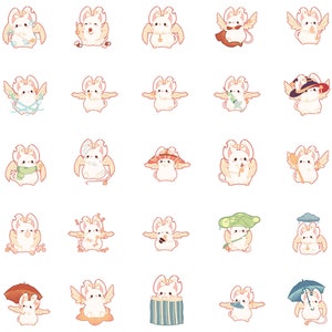 Angel Mouse Stickers Pack | Mice Stickers | Cute Mice Pack | Mouse ...