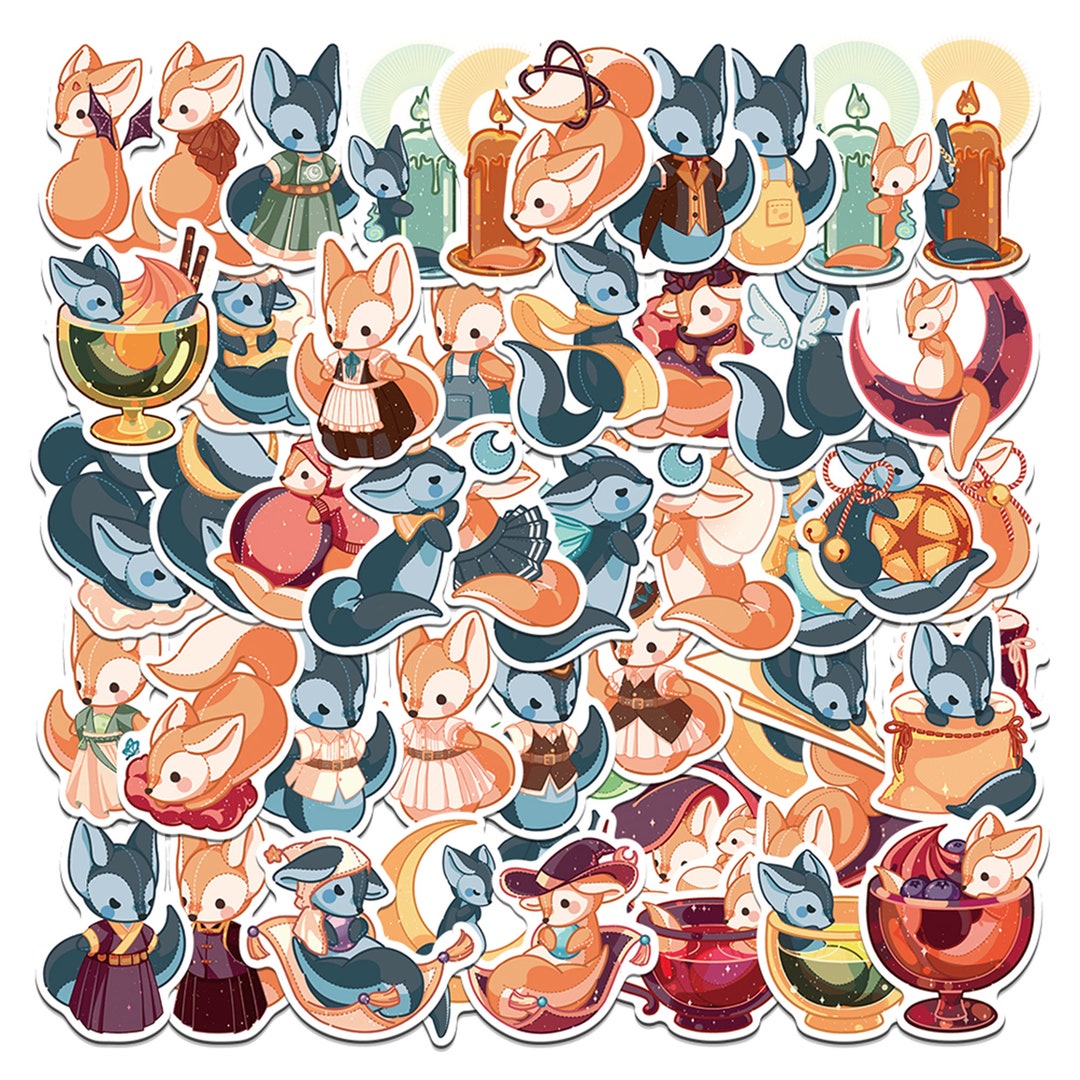 Cute Fox Stickers Pack | Fox Stickers | Cute Fox Pack | Animal Sticker ...